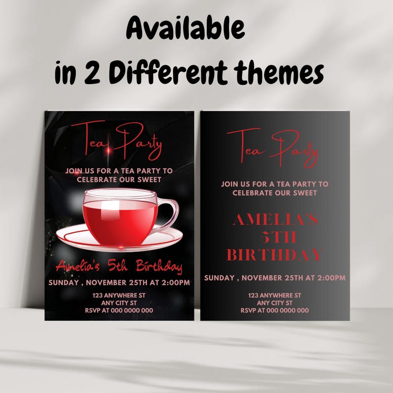 Editable Tea Party Invitation Template / Tea Party Invitation Template ...