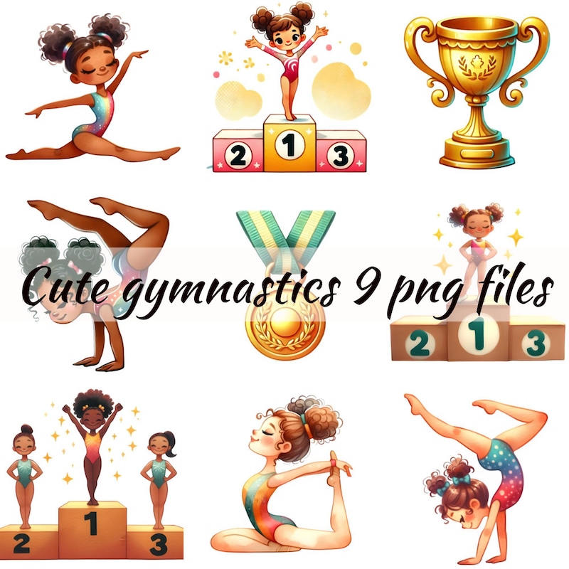 Gymnastic Clip Art - Etsy