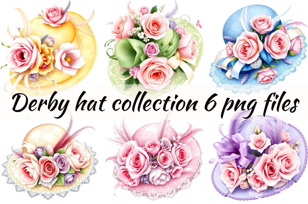 Derby Hat Clipart Collection- Commercial Use Derby Hats PNG- Fancy Hats ...