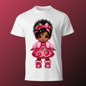 Berry Sweet Baby Shower Clipart -african American Black Girl Adorable ...