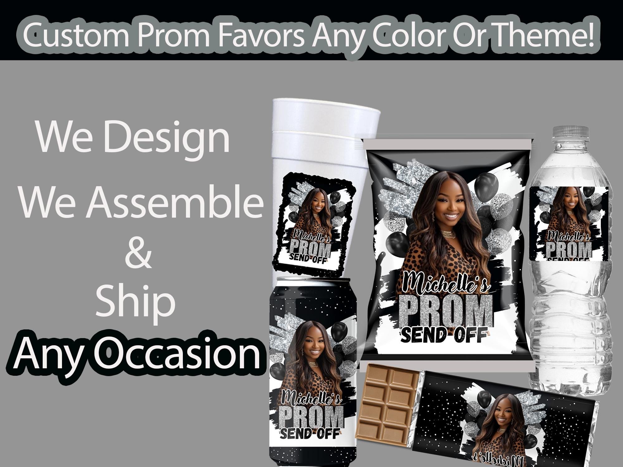 Prom Send off Favors Prom Party Favors, Prom Party Label, Custom Prom ...