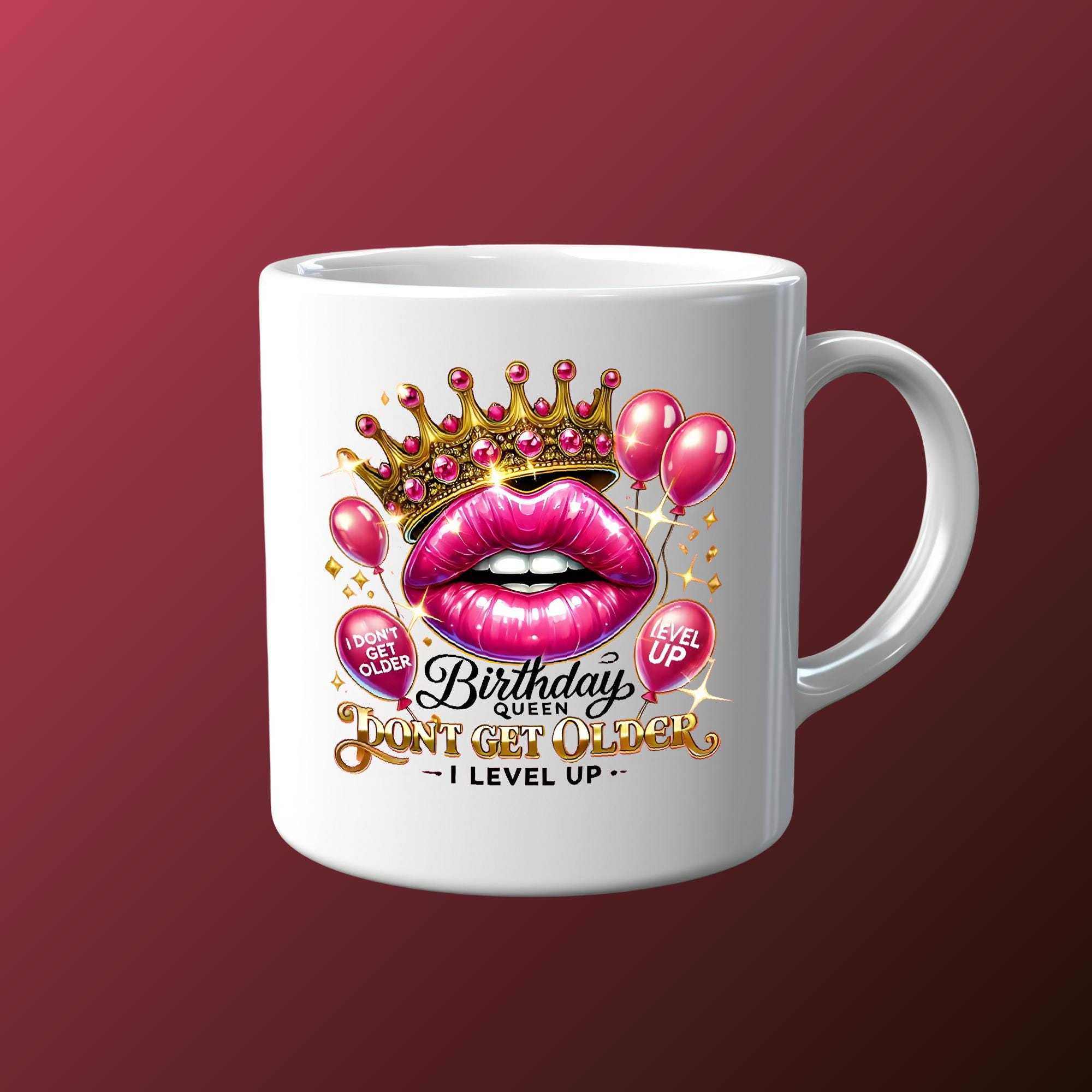 Birthday Queen Level up Png Clipart Bundle - I DON'T GET OLDER I Level ...