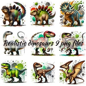 Realistic Dinosaur Clipart- Dinasaur Commercial Use-png- Realistic Use ...