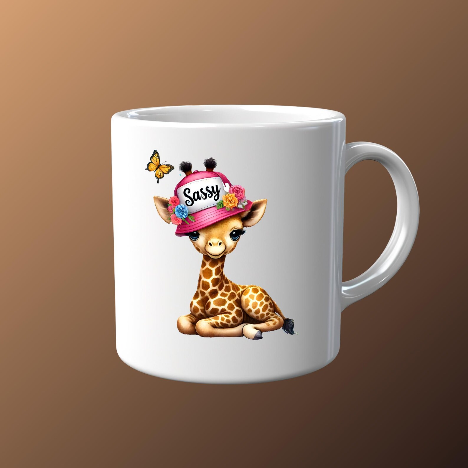 Watercolor Cute Sassy Animals - Adorable Piglet, Fawn, and Giraffe With ...
