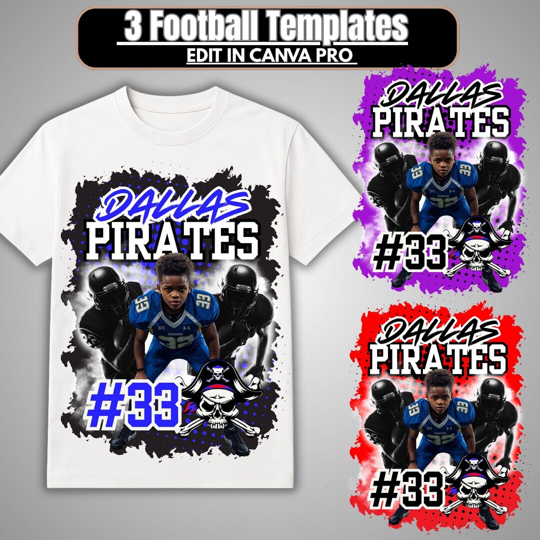 Youth Football Shirt Canva High School Football, T Shirt Design, Game ...