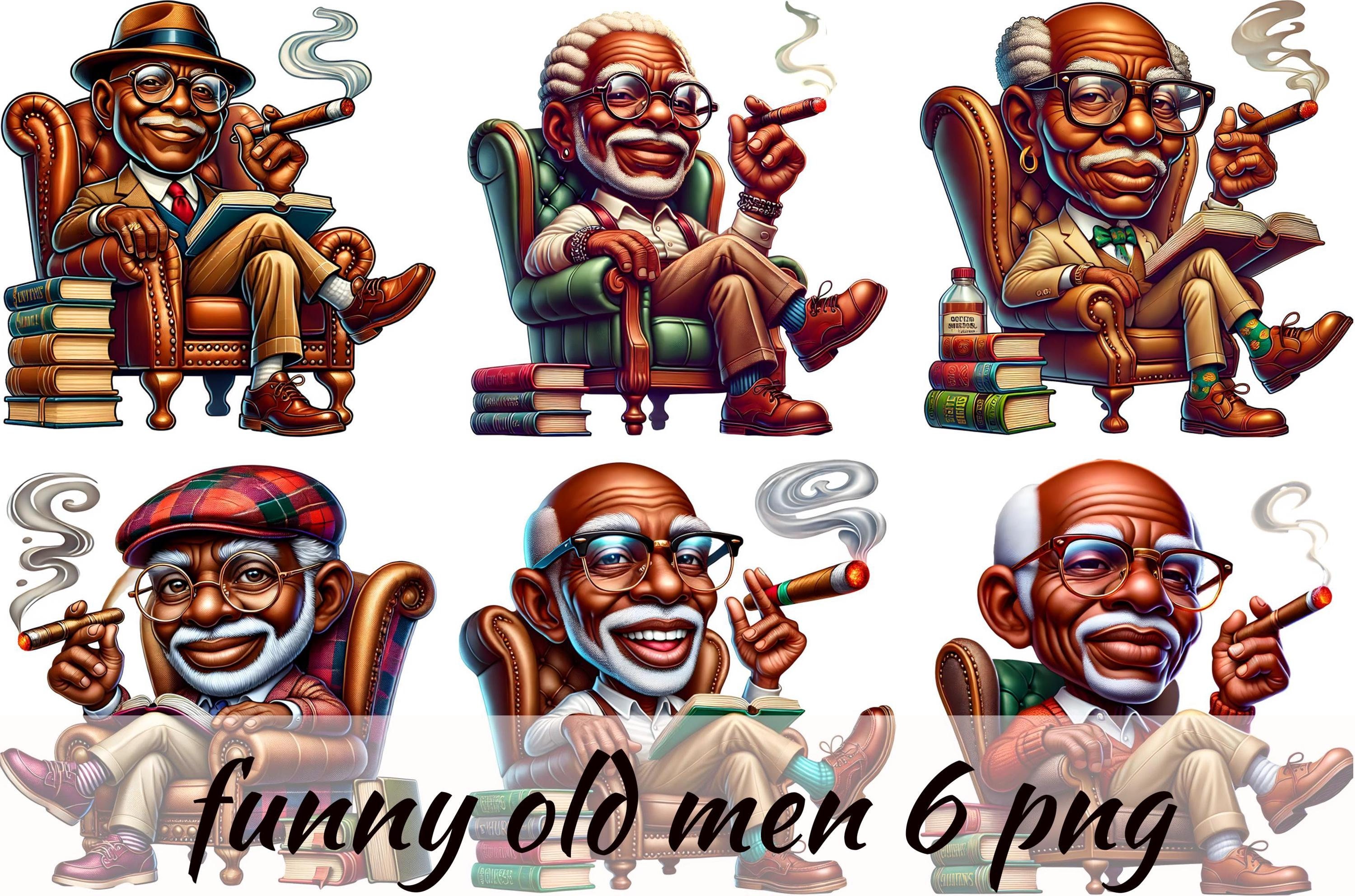 Funny Old Man Clipart Collection - Old African American Men Old Men ...