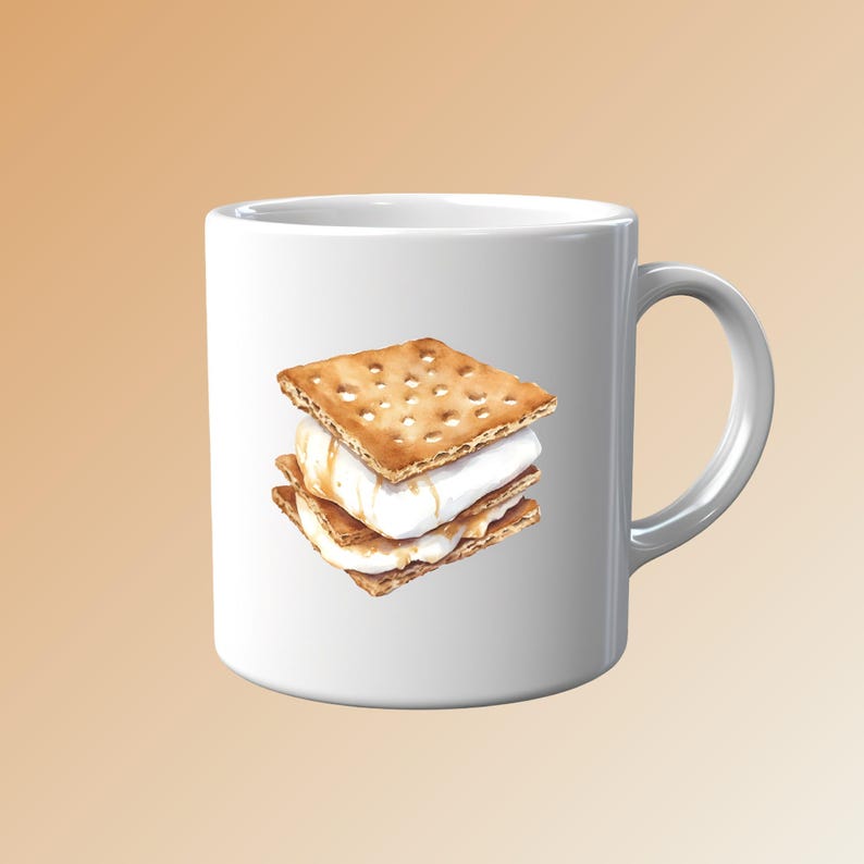 Smore Love Clipart- Watercolor Smores Food Art Commercial Use PNG ...