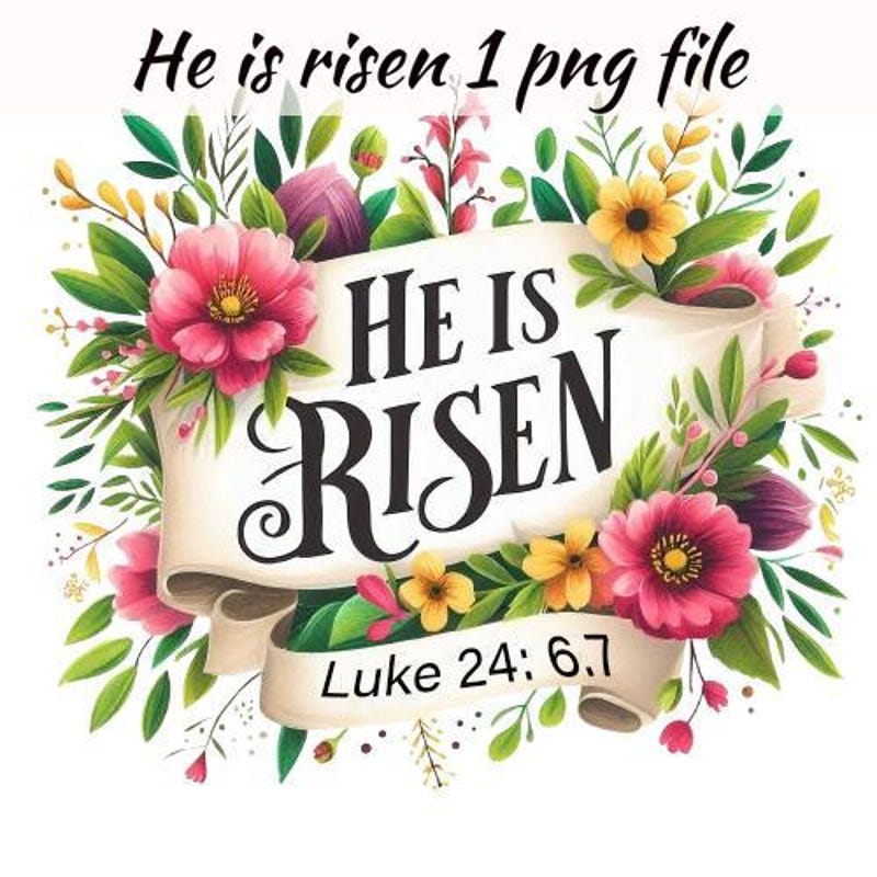 He is Risen Clipart - Etsy