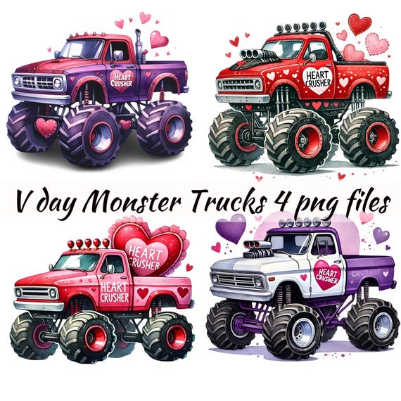 Monster Truck Valentine Clip Art