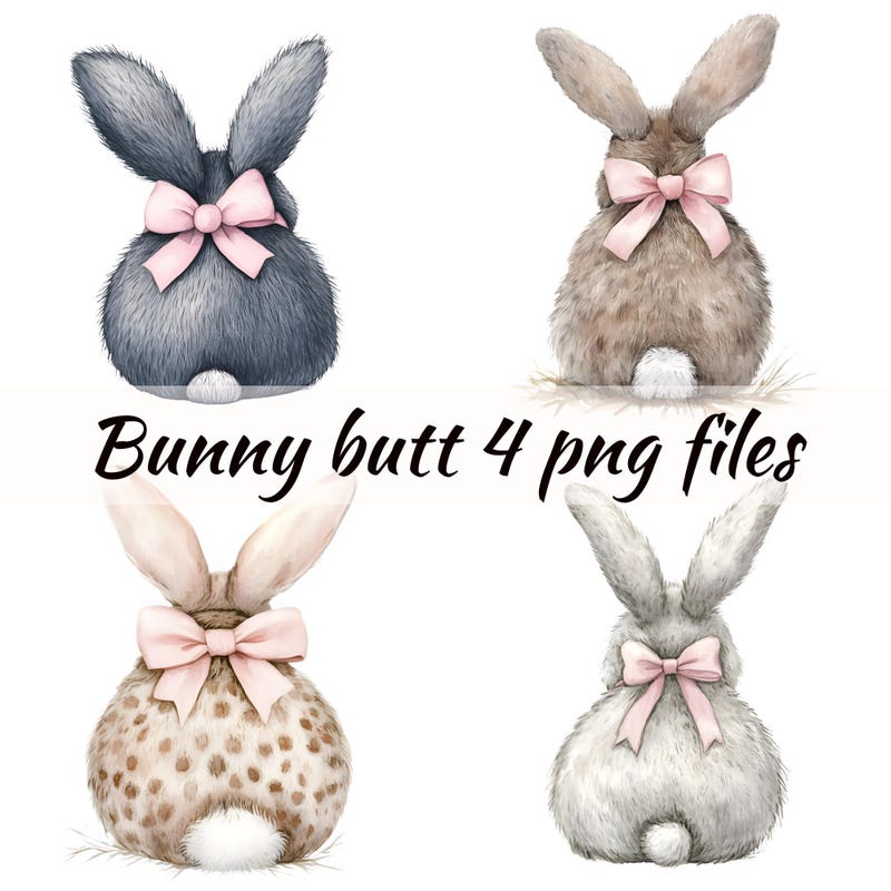 Bunny Butt Clipart - Etsy
