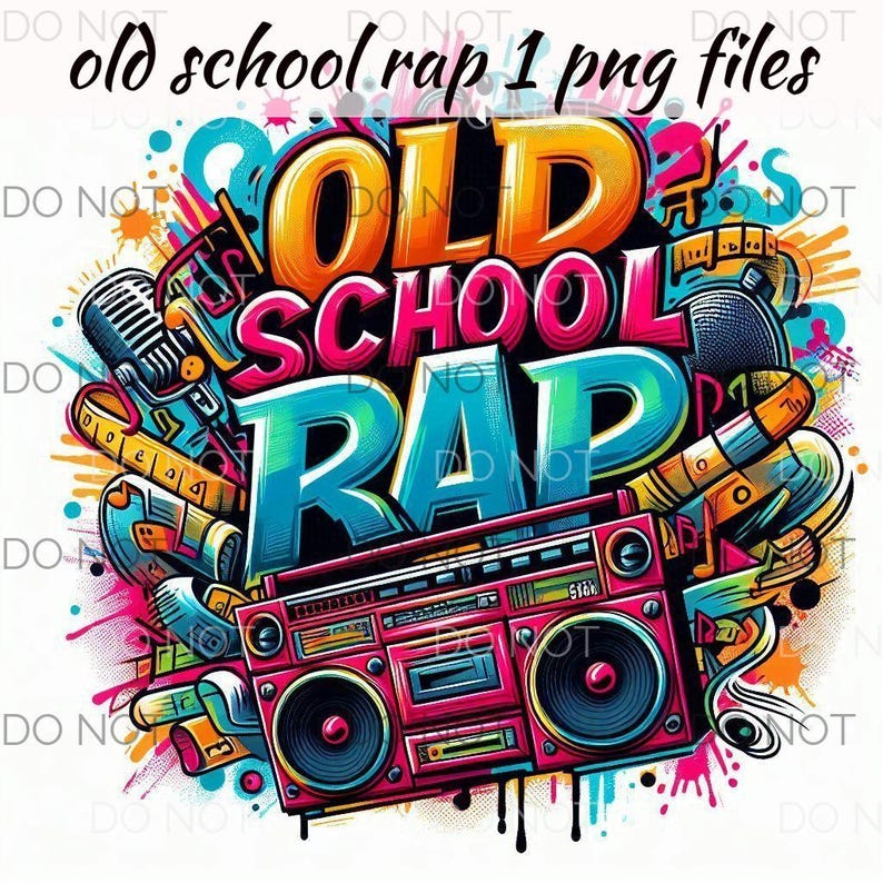 90's Rap Clipart Png- Old School Rap-hip Hop Commercial Use Boombox ...