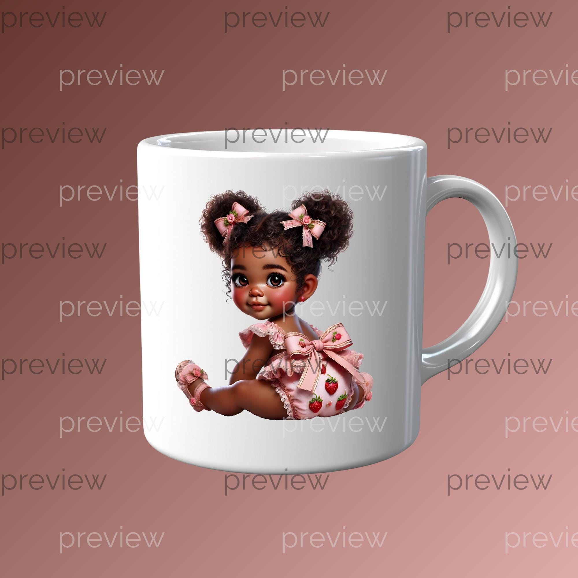 Strawberry Baby Girl Clipart Png-afro Baby Girl Strawberry Clipart ...