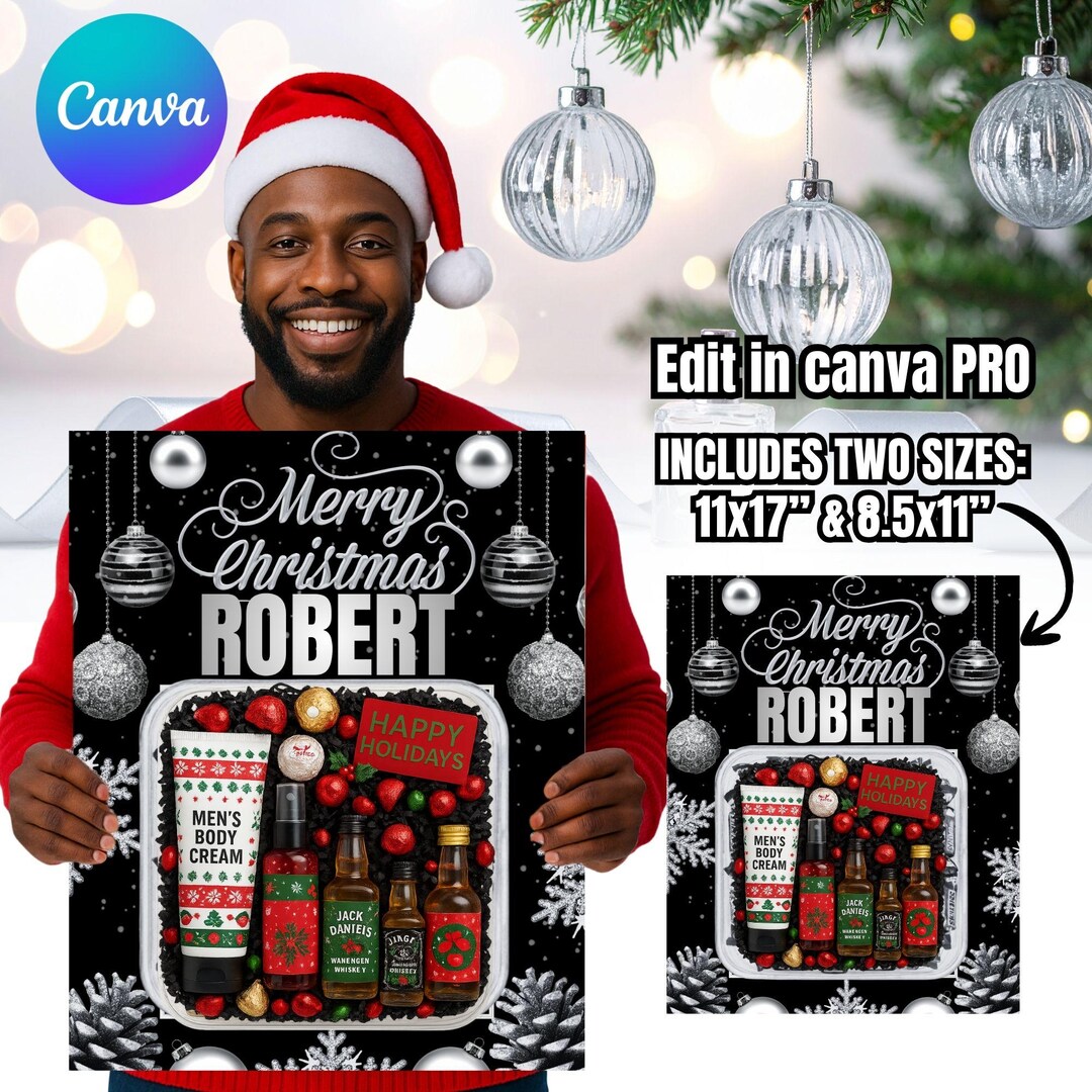 Jumbo Christmas Cards Canva Template Editable Personalized Christmas ...