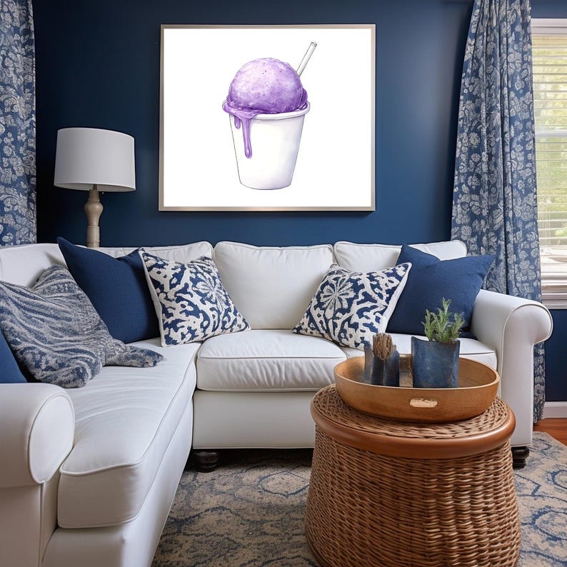 Snow Cone Clipart Watercolor PNG -shaved Ice PNG- Commercial Use - Etsy