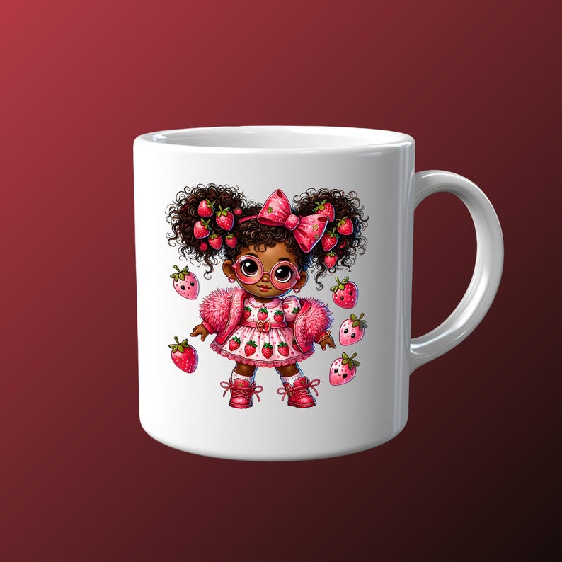 Berry Sweet Baby Shower Clipart -african American Black Girl Adorable ...