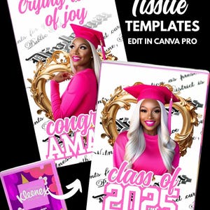 Graduation Pocket Tissue for Canva Editable Template Tissue Bundle ...