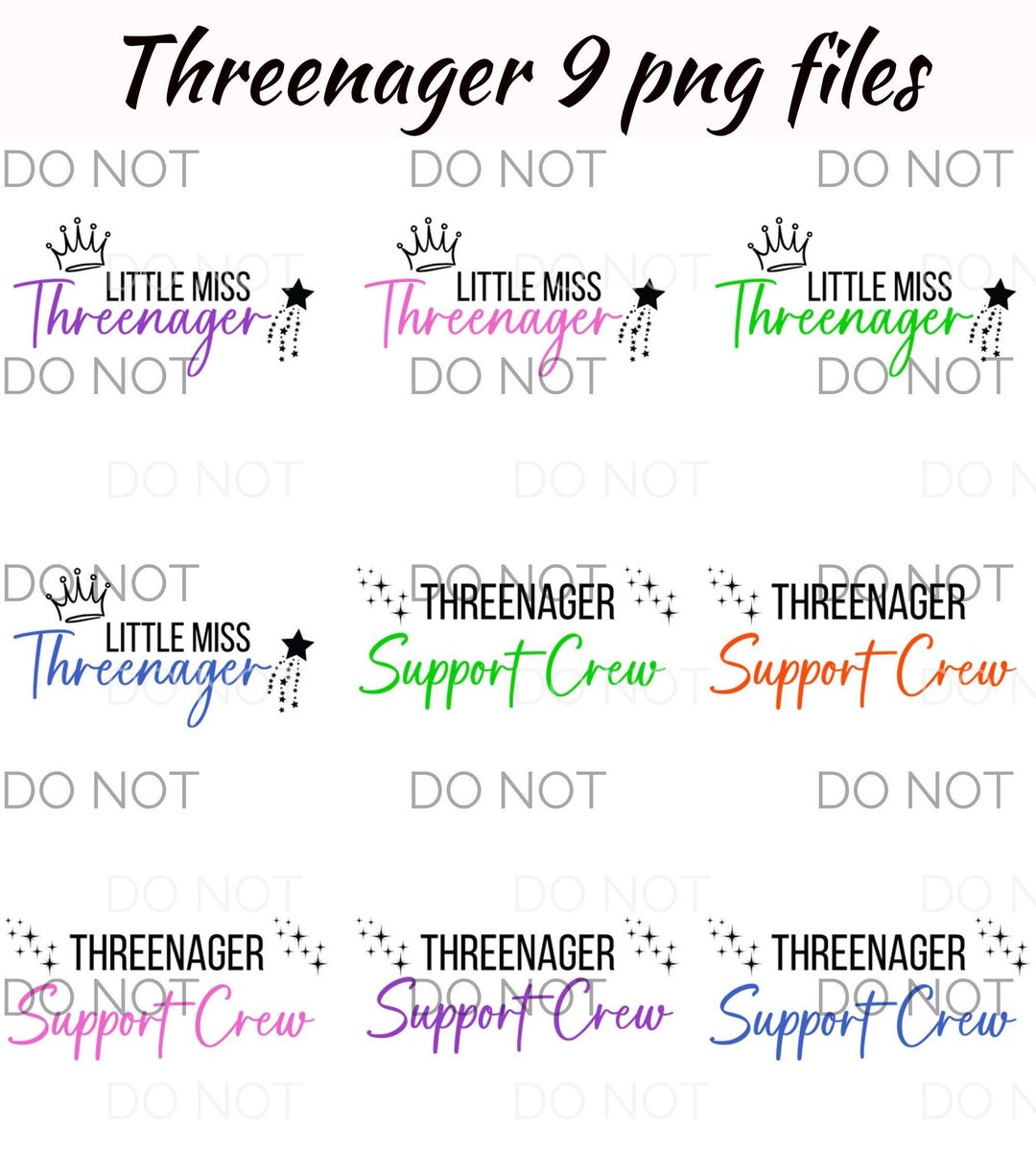 Little Miss Threenager Png Clipart Commercial Use 3rd Birthday ...