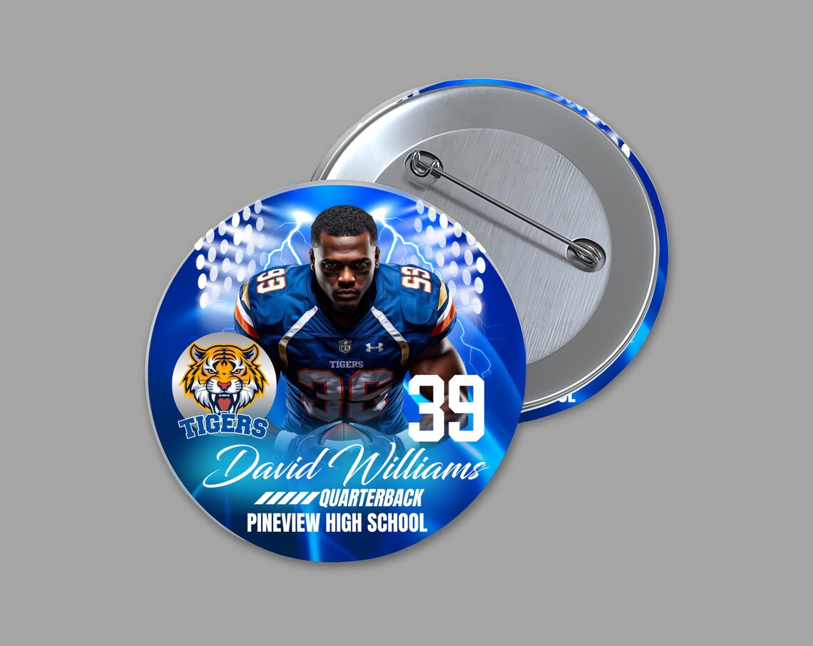 Football Lanyard Editable Template Player Photo Schedule Team Roster ...