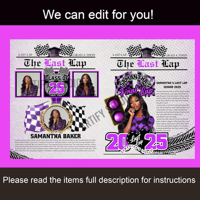 Graduation Newspaper Template Canva the Last Lap Graduation Invite ...