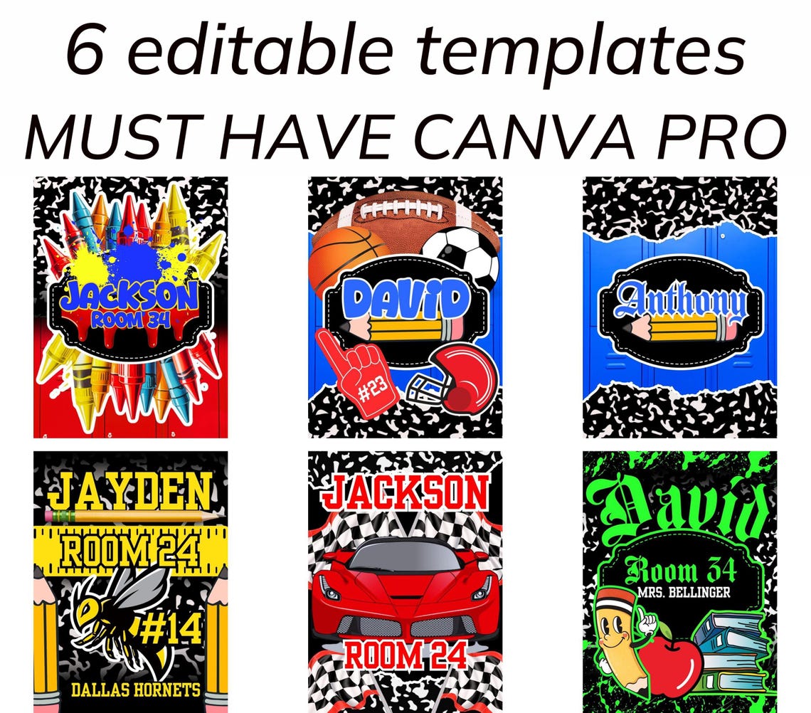 Composition Book Cover Template Composition Notebook, Canva Template ...