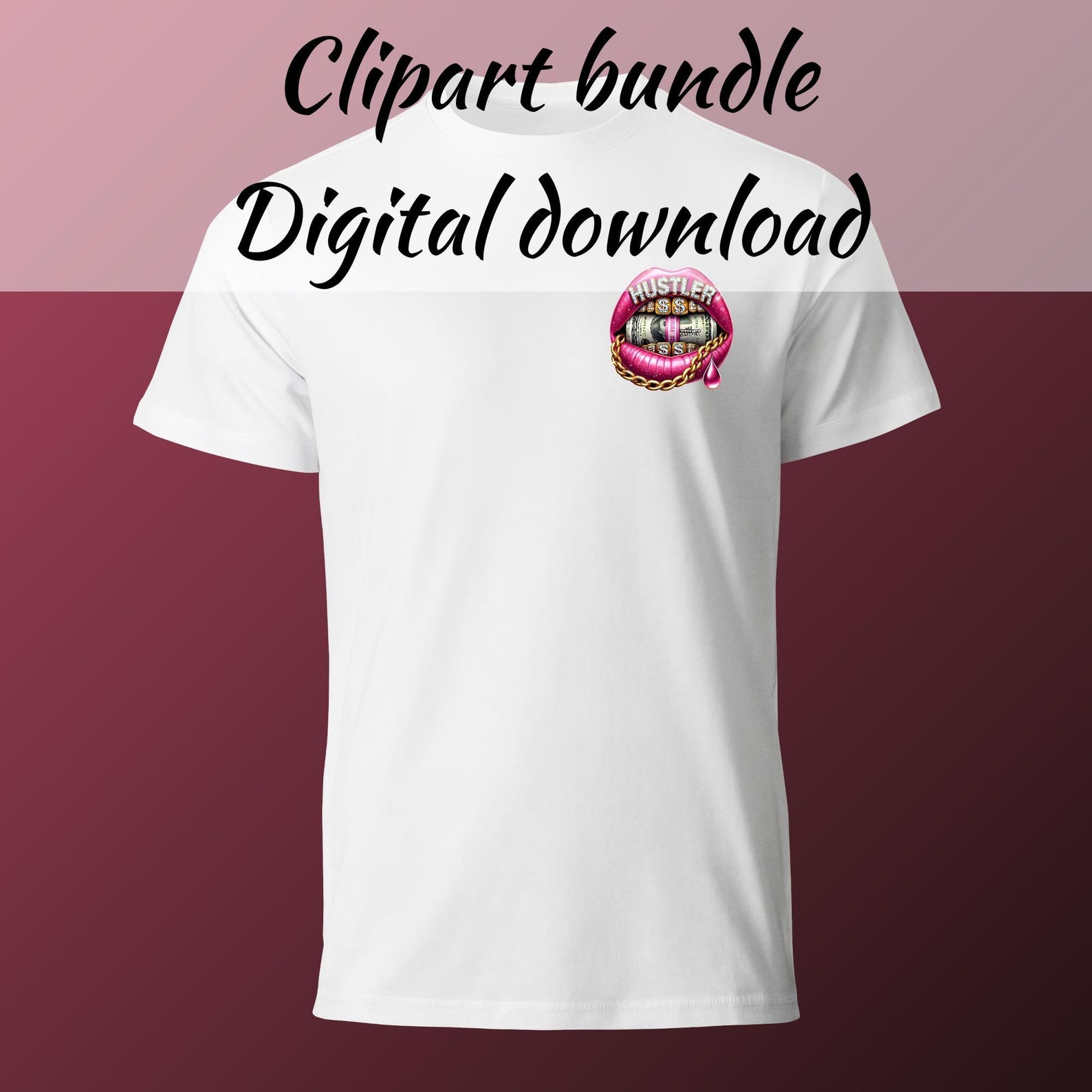 Grillz Clipart-100 Dollar Bill Lips Commercial Use PNG Hustler Lips ...