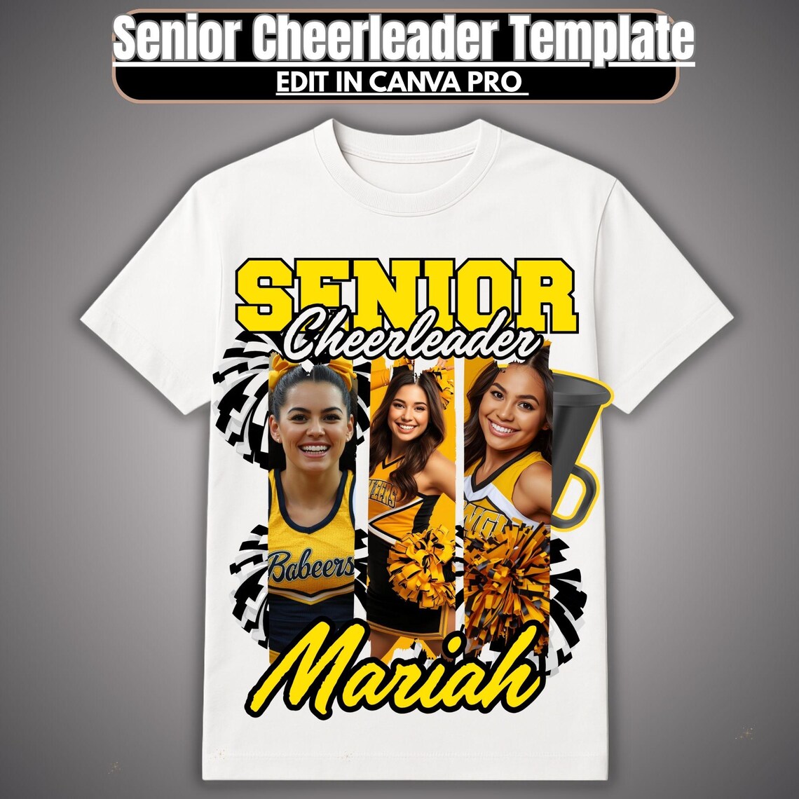 Senior Cheerleader, Cheer Shirt, Homecoming Senior Night Design ...