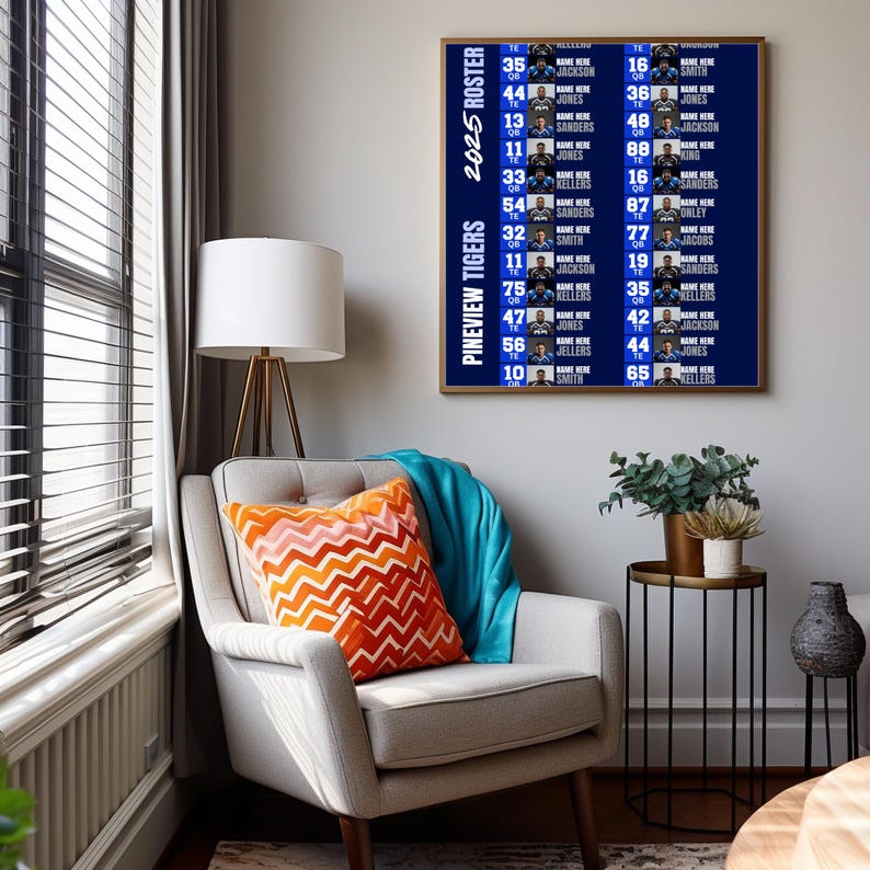 Football Lanyard Editable Template Player Photo Schedule Team Roster ...