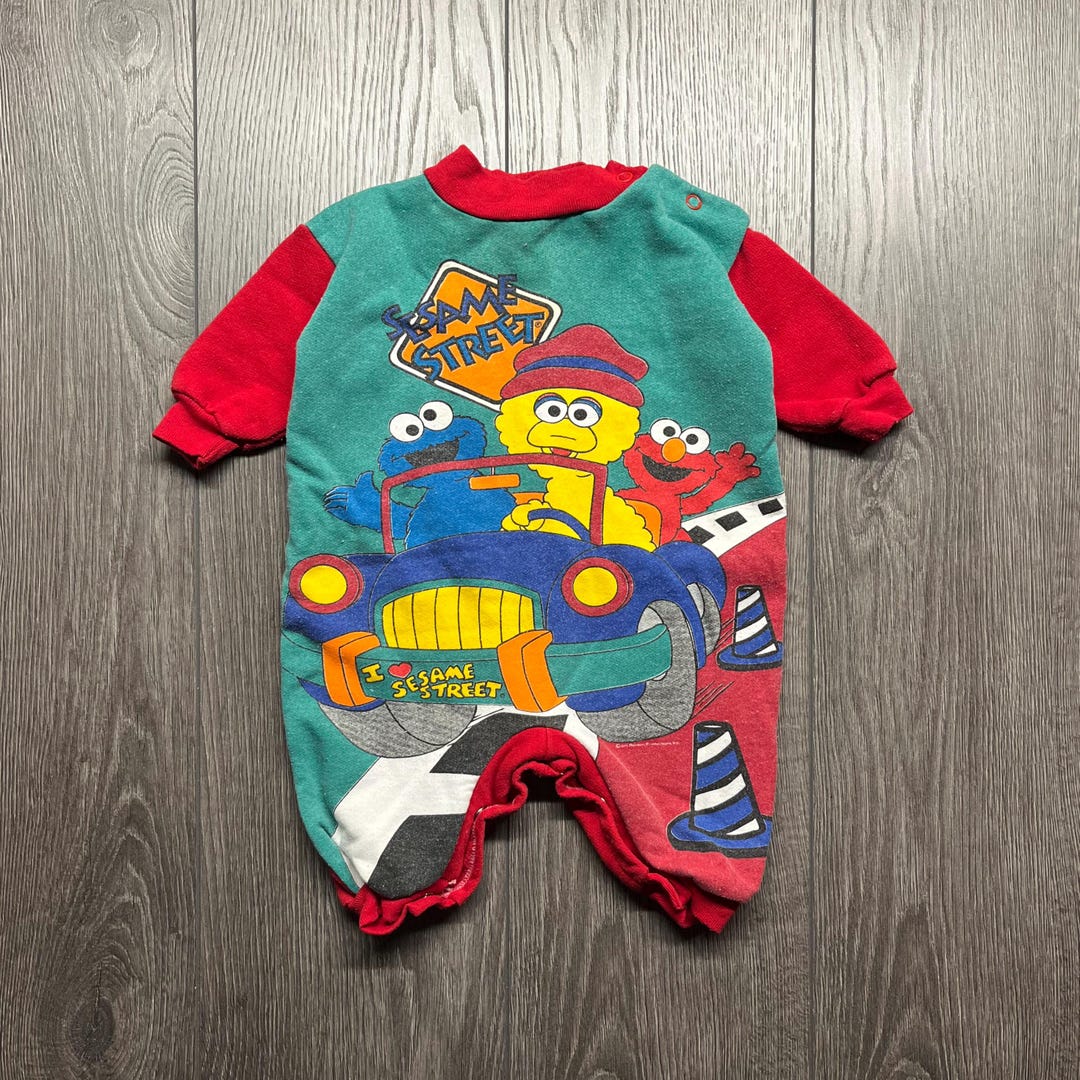 Vintage Sesame Street New Born Toddler Onesie 1980s Cartoon Graphic All ...