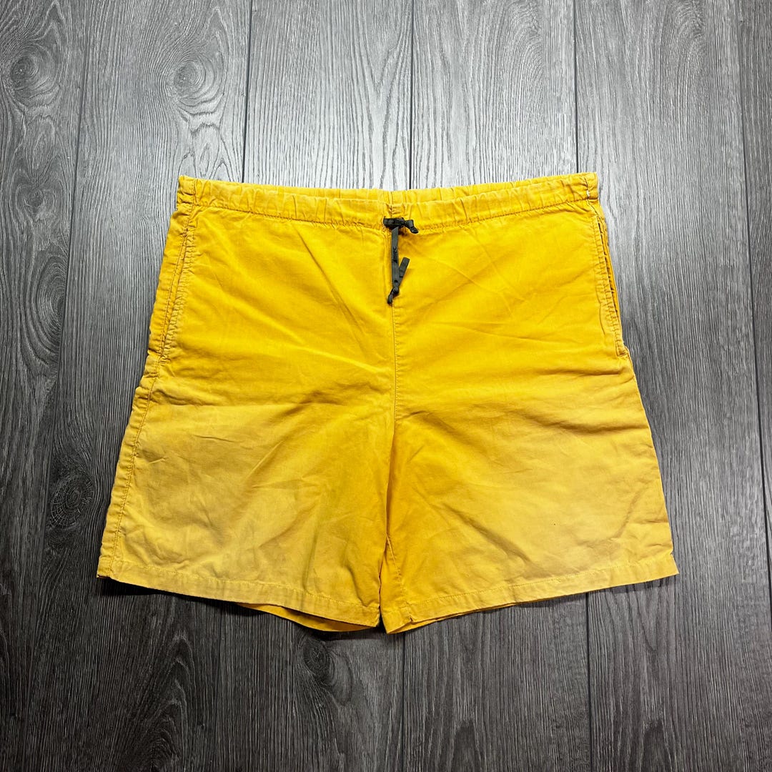 Vintage Mec 1990s Yellow Hiking Track Shorts Large 36" Sports Outdoors ...