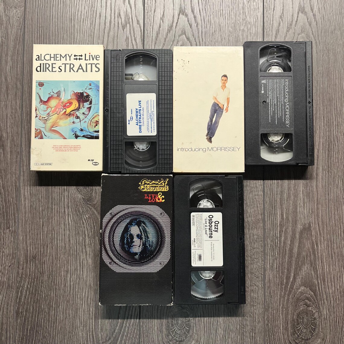 VHS Lot Rare Music Bands Alchemy Live Dire Straits Introducing ...