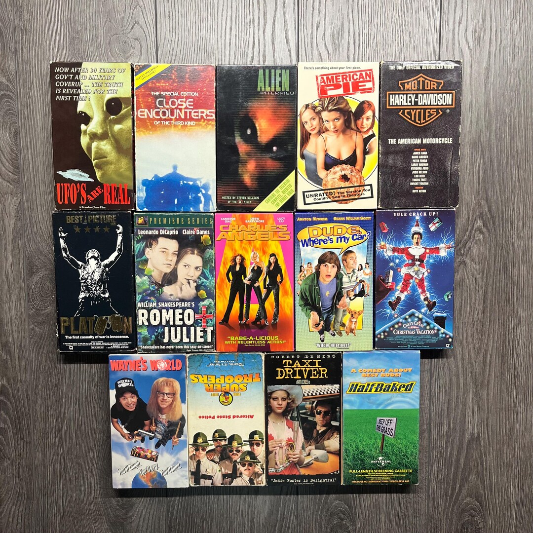Classic Movies Vhs Alien UFO Close Encounters American Pie Harley ...