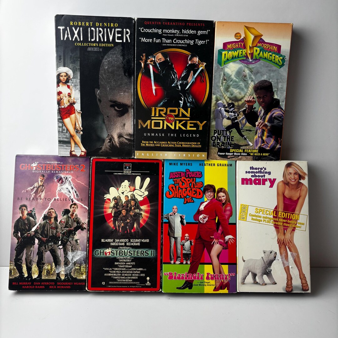 Classic Movie VHS Thriller Taxi Driver Iron Monkey Power Rangers Ghost ...