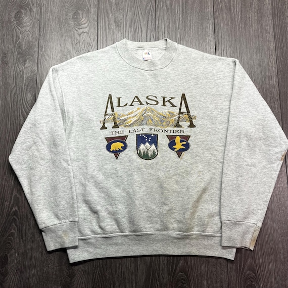 Vintage Alaska 1990s The Last Frontier Nature Sweatsh… - Gem
