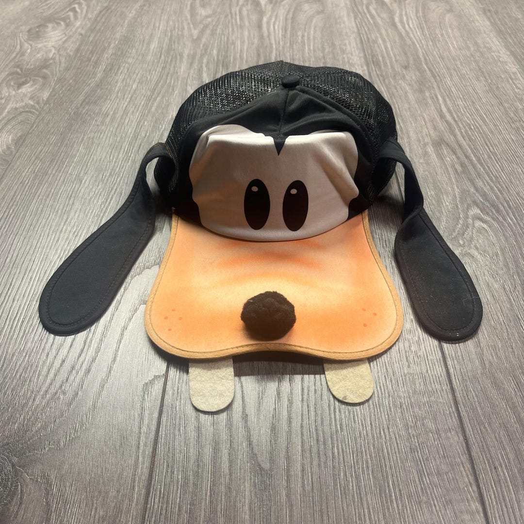 Vintage Disney Goofy Face Rare 1980s Snapback Hat Black Mesh - Etsy