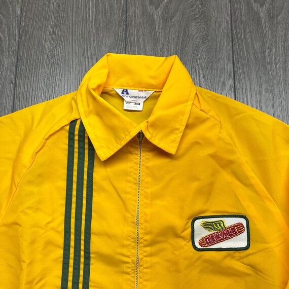 Vintage Dekalb Feed Seed Jacket 1970s Yellow Farm Pat… - Gem