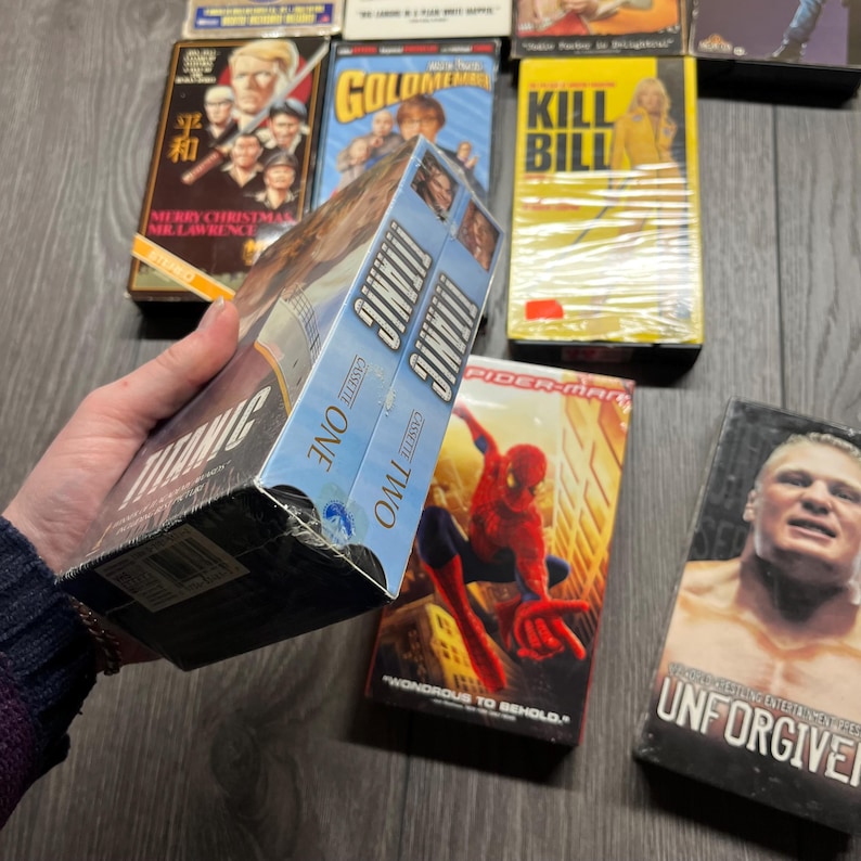 Classic VHS Lot Titanic Sealed Spiderman Taxi Driver Road House UFC the ...