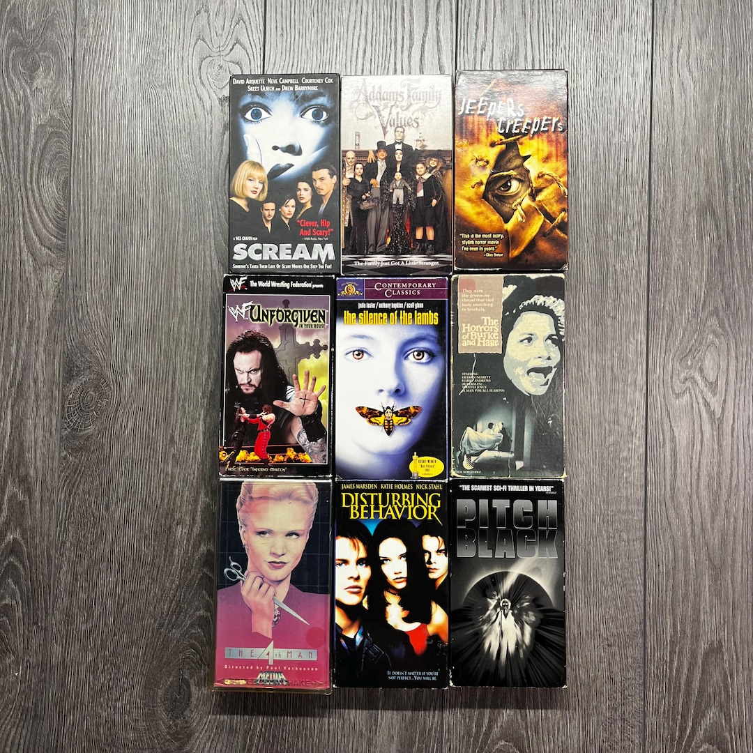 Vhs Movie Film Lot Horror Scream Adams Family Values Jeepers Creepers ...