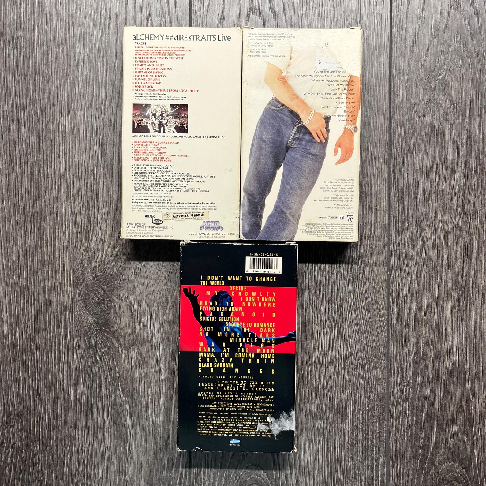 VHS Lot Rare Music Bands Alchemy Live Dire Straits Introducing ...