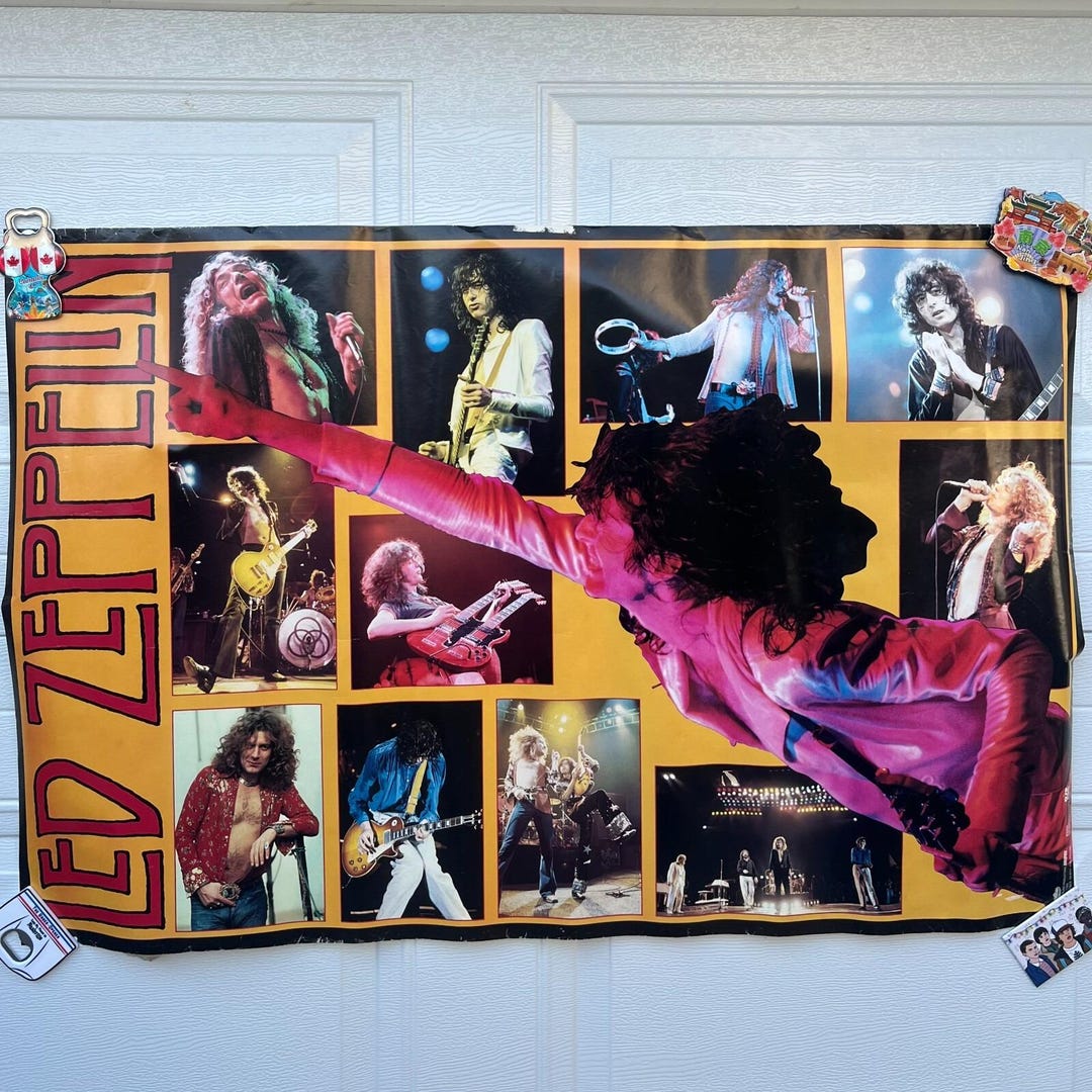 Led Zeppelin - Photo Collage Poster Winterland / Myth Gem Ltd. 36x24 ...