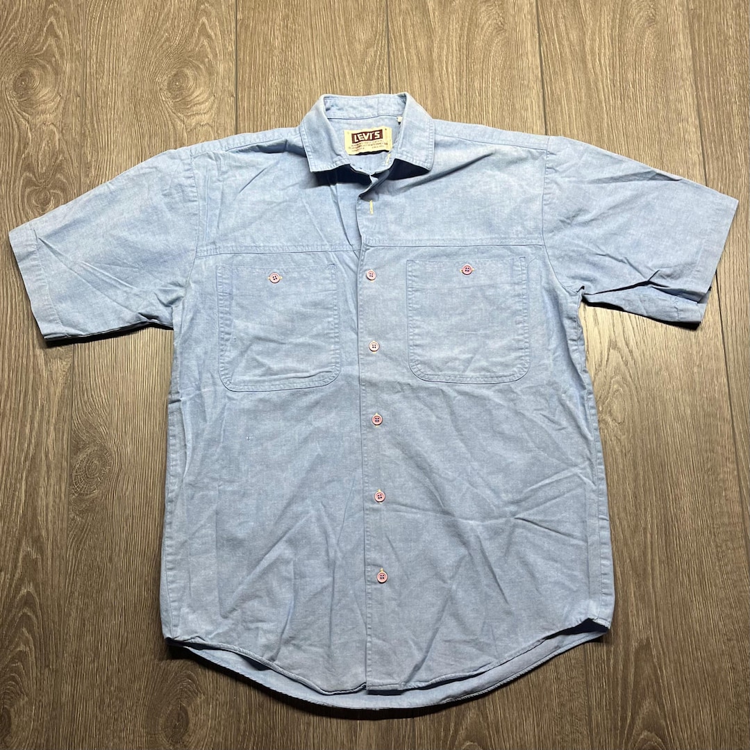Vintage Levis 1970s Collared Blue Western Shirt Small Cowboy Prep ...