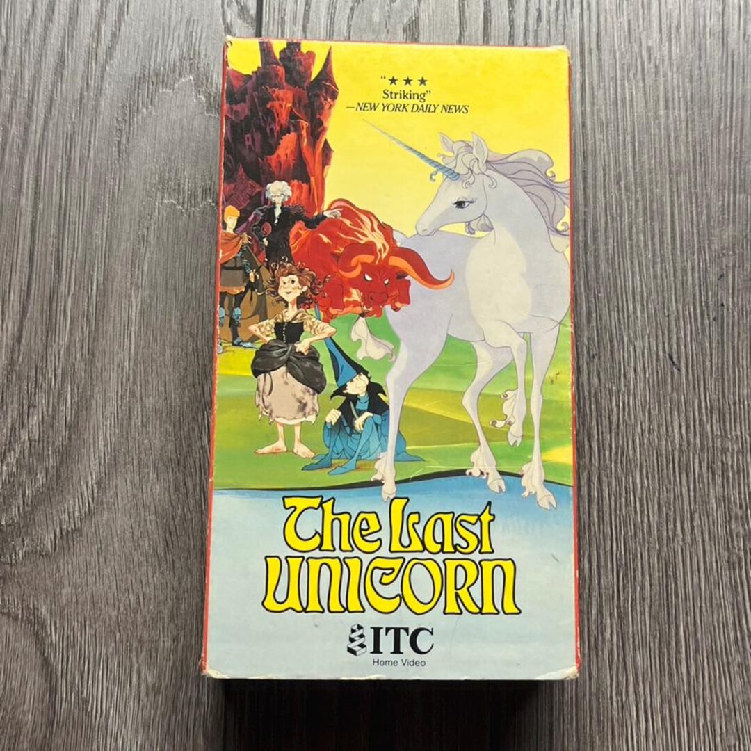 The Last Unicorn ITC Animated VHS Movie 1988 Alan Akin Jeff Bridges Mia ...