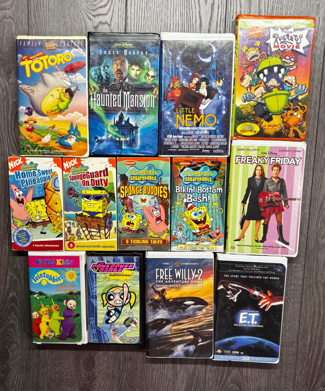 Childhood Vhs Totoro Haunted Mansion Nemo Rugrats Sponge Bob Freaky ...