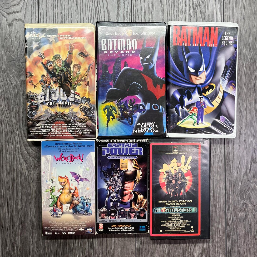 VHS Tapes Childhood Movie Collection GI Joe Batman Beyond Animated ...