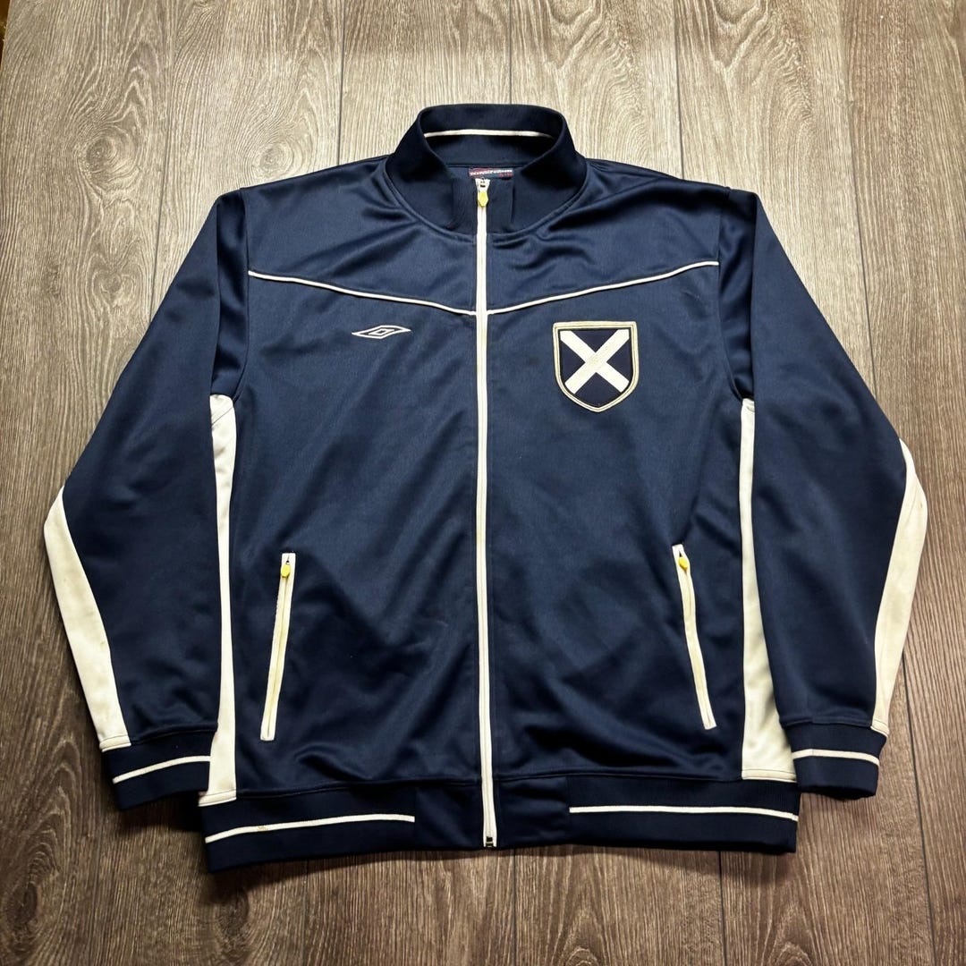 Vintage Umbro Football Jacket Scotland National Track Top Size XL Blue ...