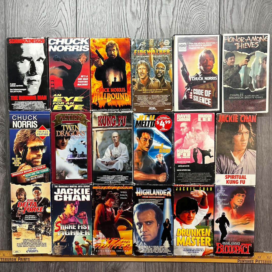 Kung Fu Action Movie Vhs Film Chuck Norris Arnold Schwarzenegger Jackie ...