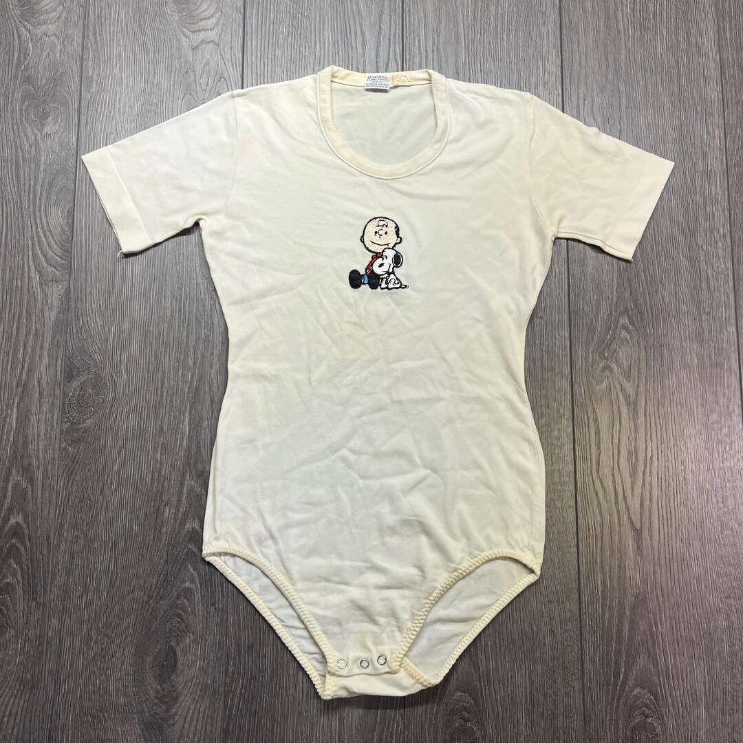 Vintage Snoopy Peanuts Charlie Brown 1950s One Piece Body Suit Danskin ...