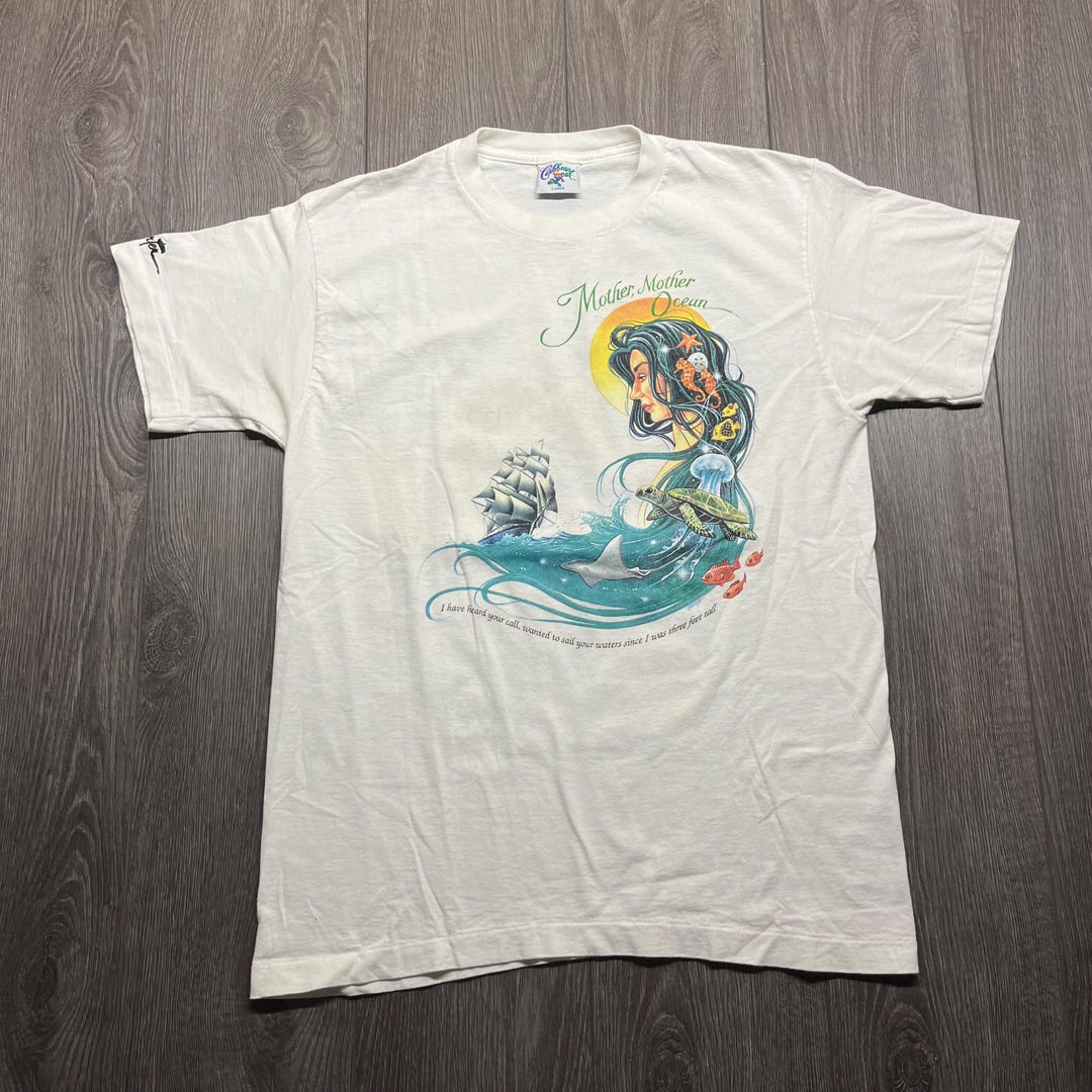 Vintage Jimmy Buffett Mother Ocean 1993 Caribbean Soul White Band T ...