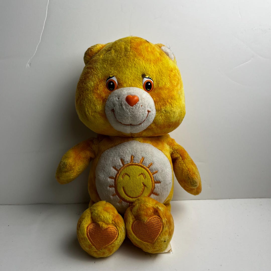 Vintage Care Bear Funshine Bear Plush Yellow Teddy 13" 2003 - Etsy