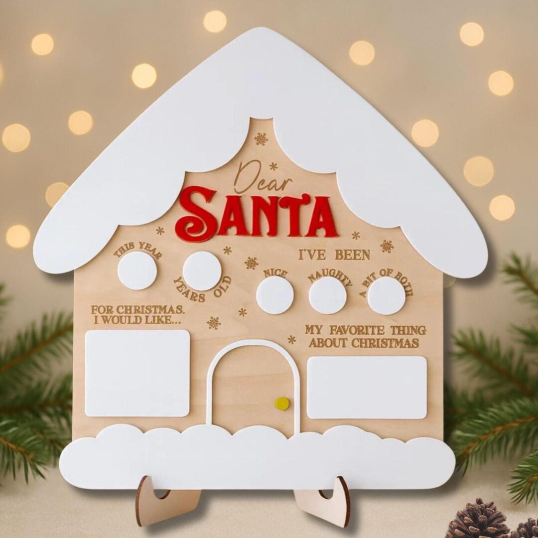 Whimsical Letter to Santa Wish Board for Holiday Spirit - Etsy