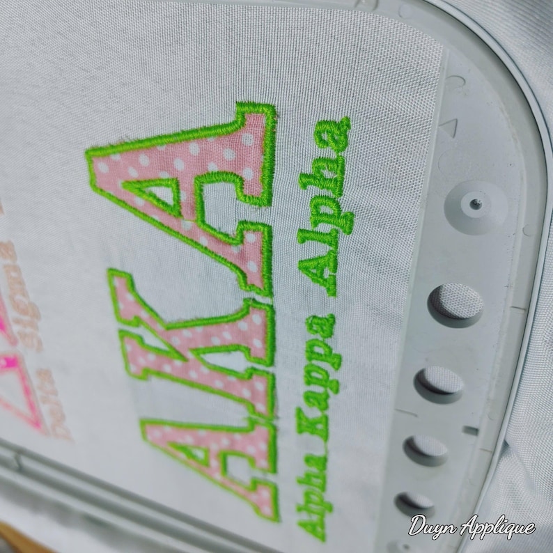 Alpha Kappa Alpha Sorority Embroidery Design, Applique Embroidery ...